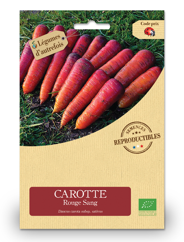 Graines de Carottes Bio Rouge Sang en Sachet - Certifié Bio