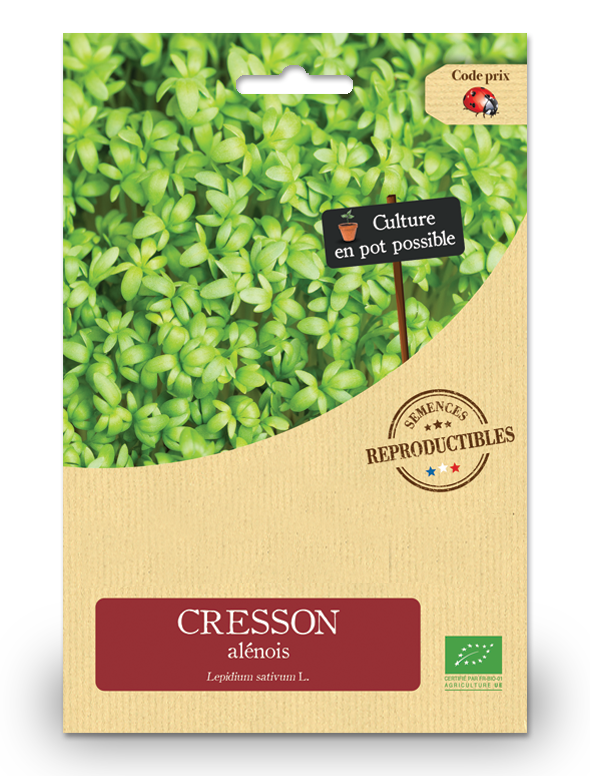 Graines de Cresson Bio Alénois en Sachet - Certifié Biologique (AB)